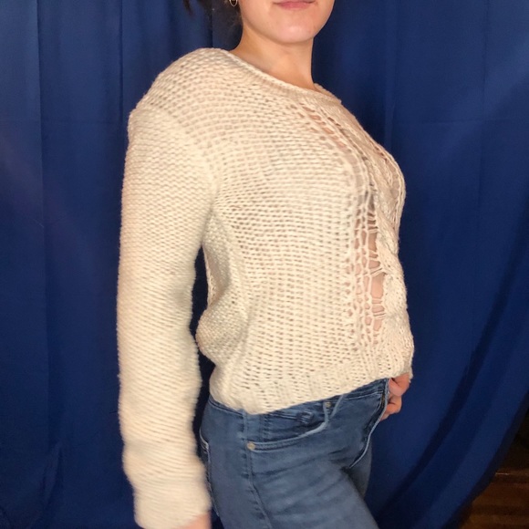 Kimchi Blue | Sweaters | Hand Knit Sweater With Cutout | Poshmark